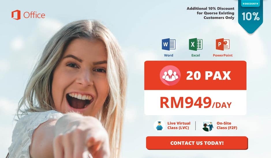 Microsoft Office Classes from as LOW as RM49/pax! - Quorse